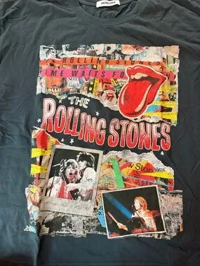 Daydreamer | Tops | Daydreamer Black Rolling Stones Collage Graphic Tee ...